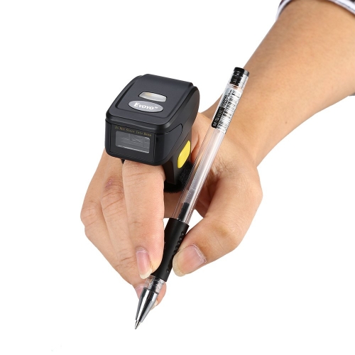 Portable Ring 1D 2D QR Barcode Scanner,Wearable Wireless Finger Mini ...